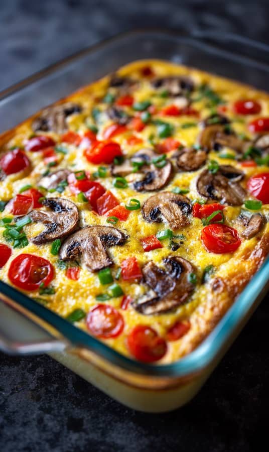 Egg and Veggie Bake: High-Protein Breakfast Casserole Recipe